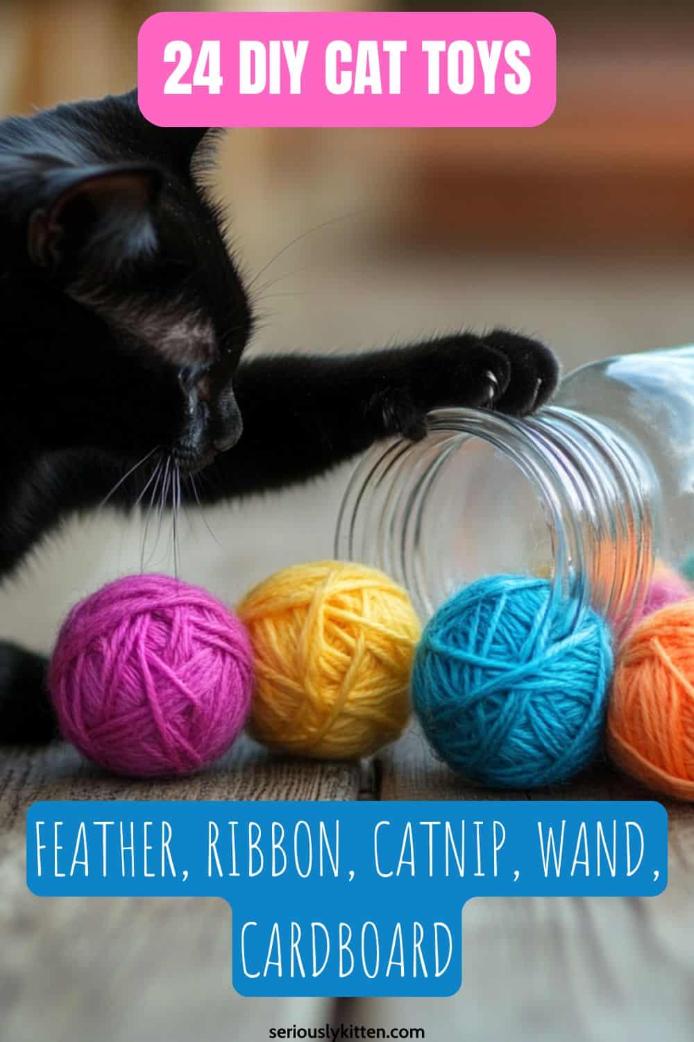 25 Adorably Easy DIY Cat Toys to Entertain Your Cat