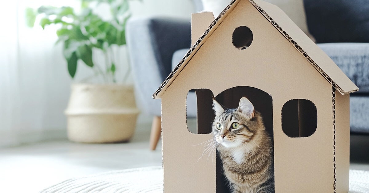 18 Cute & Easy DIY Cardboard Furniture for Cats